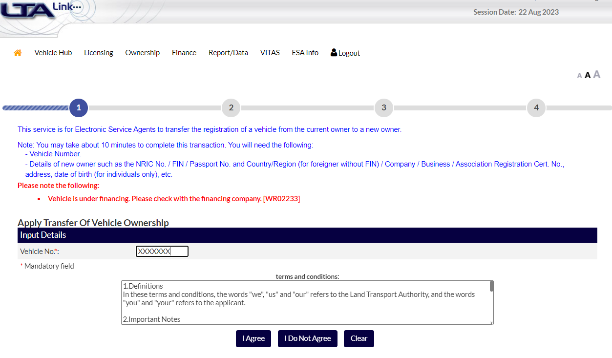 How to verify that the a vehicle is eligibility to be transferred from ...